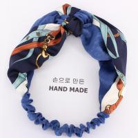 China Boho Knotted Headband Women Headwrap Cross Cloth Art Elastic Makeup Hair Band 7cm for sale