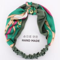 China Boho Knotted Headband Women Headwrap Cross Cloth Art Elastic Makeup Hair Band 7cm for sale
