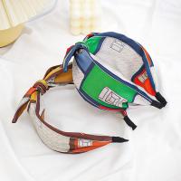 China Handmade Printed Fabric Hair Band 7cm Wide Non Slip Women Headband for Daily Wear for sale