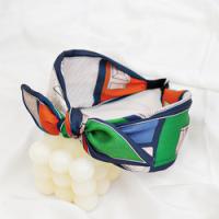 China Handmade Printed Fabric Hair Band 7cm Wide Non Slip Women Headband for Daily Wear for sale