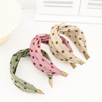 China Fabric Wave Point Cross Hair Band 5cm Wide 41g Non Slip Headband for Women Girls Daily Use for sale