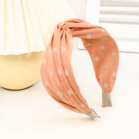 China Fabric Wave Point Cross Hair Band 5cm Wide 41g Non Slip Headband for Women Girls Daily Use for sale