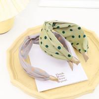 China Fabric Wave Point Cross Hair Band 5cm Wide 41g Non Slip Headband for Women Girls Daily Use for sale
