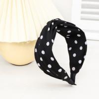 China Fabric Wave Point Cross Hair Band 5cm Wide 41g Non Slip Headband for Women Girls Daily Use for sale