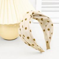 China Fabric Wave Point Cross Hair Band 5cm Wide 41g Non Slip Headband for Women Girls Daily Use for sale