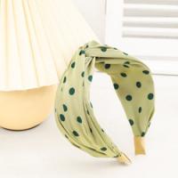 China Fabric Wave Point Cross Hair Band 5cm Wide 41g Non Slip Headband for Women Girls Daily Use for sale