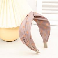 China Fabric Wave Point Cross Hair Band 5cm Wide 41g Non Slip Headband for Women Girls Daily Use for sale