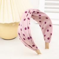 China Fabric Wave Point Cross Hair Band 5cm Wide 41g Non Slip Headband for Women Girls Daily Use for sale