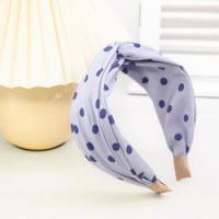 China Fabric Wave Point Cross Hair Band 5cm Wide 41g Non Slip Headband for Women Girls Daily Use for sale