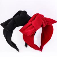 China Fabric Knot Headband for Women 7cm Wide Non Slip Hair Band Wholesale 7 Colors for sale