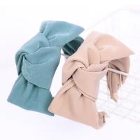 China Fabric Knot Headband for Women 7cm Wide Non Slip Hair Band Wholesale 7 Colors for sale