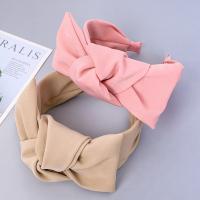 China Fabric Knot Headband for Women 7cm Wide Non Slip Hair Band Wholesale 7 Colors for sale