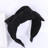 China Fabric Knot Headband for Women 7cm Wide Non Slip Hair Band Wholesale 7 Colors for sale