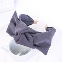 China Fabric Knot Headband for Women 7cm Wide Non Slip Hair Band Wholesale 7 Colors for sale