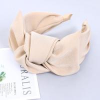 China Fabric Knot Headband for Women 7cm Wide Non Slip Hair Band Wholesale 7 Colors for sale