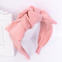 China Fabric Knot Headband for Women 7cm Wide Non Slip Hair Band Wholesale 7 Colors for sale