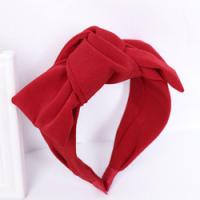 China Fabric Knot Headband for Women 7cm Wide Non Slip Hair Band Wholesale 7 Colors for sale