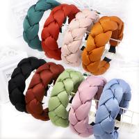China Thick Braided Hairband 5cm Wide Women Winter Headband Wholesale 9 Colors Elastic Comfort Hair Accessories for sale