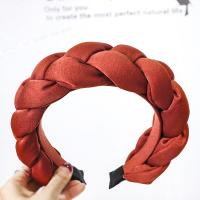 China Thick Braided Hairband 5cm Wide Women Winter Headband Wholesale 9 Colors Elastic Comfort Hair Accessories for sale