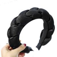 China Thick Braided Hairband 5cm Wide Women Winter Headband Wholesale 9 Colors Elastic Comfort Hair Accessories for sale