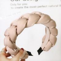 China Thick Braided Hairband 5cm Wide Women Winter Headband Wholesale 9 Colors Elastic Comfort Hair Accessories for sale