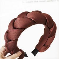 China Thick Braided Hairband 5cm Wide Women Winter Headband Wholesale 9 Colors Elastic Comfort Hair Accessories for sale