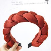 China Thick Braided Hairband 5cm Wide Women Winter Headband Wholesale 9 Colors Elastic Comfort Hair Accessories for sale