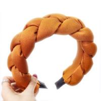 China Thick Braided Hairband 5cm Wide Women Winter Headband Wholesale 9 Colors Elastic Comfort Hair Accessories for sale