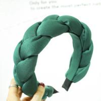 China Thick Braided Hairband 5cm Wide Women Winter Headband Wholesale 9 Colors Elastic Comfort Hair Accessories for sale