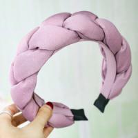 China Thick Braided Hairband 5cm Wide Women Winter Headband Wholesale 9 Colors Elastic Comfort Hair Accessories for sale