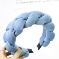 China Thick Braided Hairband 5cm Wide Women Winter Headband Wholesale 9 Colors Elastic Comfort Hair Accessories for sale