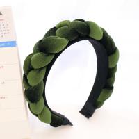 China Winter Fashion Plush Braided Headband Handmade Flannel Hair Accessories 3cm Wide 67g for sale