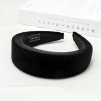 China Velvet Padded Hair Headband 7cm Wide Soft Fabric Women Hair Accessories for sale