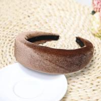 China Velvet Padded Hair Headband 7cm Wide Soft Fabric Women Hair Accessories for sale