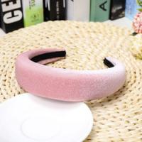 China Velvet Padded Hair Headband 7cm Wide Soft Fabric Women Hair Accessories for sale