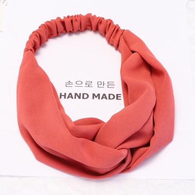 China Wide Edge Cross Hair Band 7cm Stretchy Elastic Headband for Women Natural Hair Accessories for sale