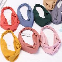 China Wide Edge Cross Hair Band 7cm Stretchy Elastic Headband for Women Natural Hair Accessories for sale