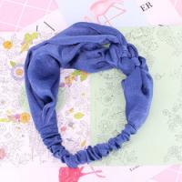 China Fashion Elastic Hair Bands for Edges Wide Wig Cloth Cross Side Knotted 7cm for sale