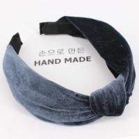 China Velvet Hair Band 7cm Wide Top Knot Cross Headband for Women Non Slip Elastic Hair Hoop for sale