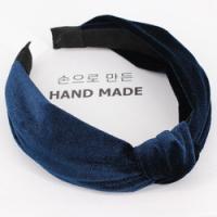 China Velvet Hair Band 7cm Wide Top Knot Cross Headband for Women Non Slip Elastic Hair Hoop for sale