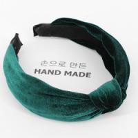China Velvet Hair Band 7cm Wide Top Knot Cross Headband for Women Non Slip Elastic Hair Hoop for sale
