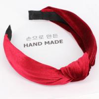China Velvet Hair Band 7cm Wide Top Knot Cross Headband for Women Non Slip Elastic Hair Hoop for sale