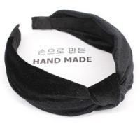 China Velvet Hair Band 7cm Wide Top Knot Cross Headband for Women Non Slip Elastic Hair Hoop for sale