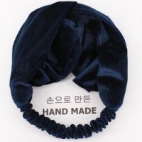 China Velvet Hair Band 7cm Wide Top Knot Cross Headband for Women Non Slip Elastic Hair Hoop for sale