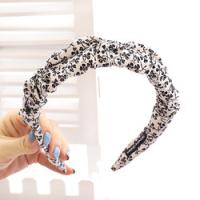China Fabric Hair Hoop 4cm Wide Small Broken Flower Fold Out Headband for Women Girls Daily Use for sale