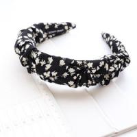 China Fabric Hair Hoop 4cm Wide Small Broken Flower Fold Out Headband for Women Girls Daily Use for sale