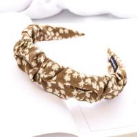China Fabric Hair Hoop 4cm Wide Small Broken Flower Fold Out Headband for Women Girls Daily Use for sale