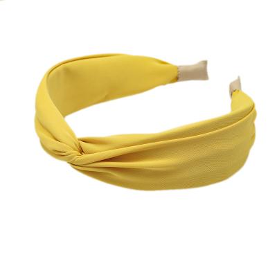 China Wholesale 4cm Wide Cross Headband Memory Plastic Flexible Comfortable Hair Hoop for Women Girls for sale