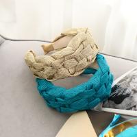 China 7cm Wide Weave Lattice Headwear Shape Memory Hair Hoop for Women Daily Use for sale