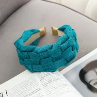 China 7cm Wide Weave Lattice Headwear Shape Memory Hair Hoop for Women Daily Use for sale